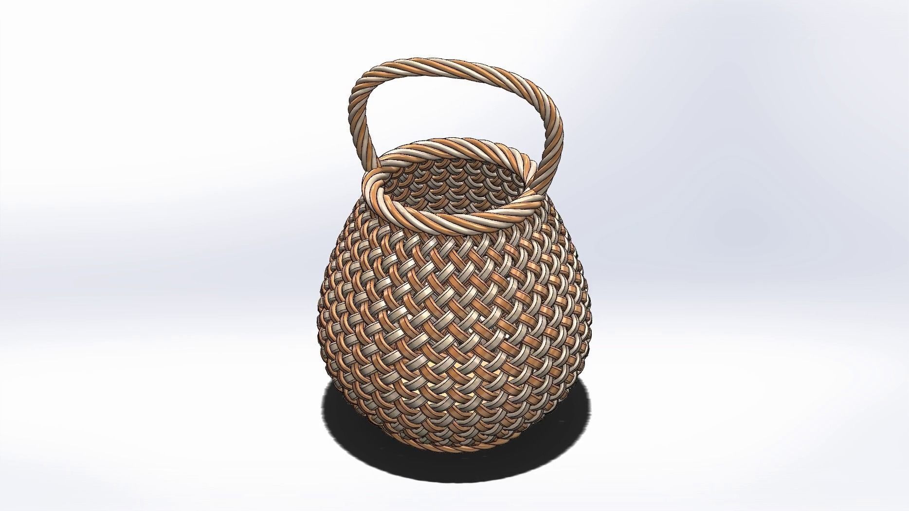 Interweave Pattern on a Basket 3D model 3D printable | CGTrader