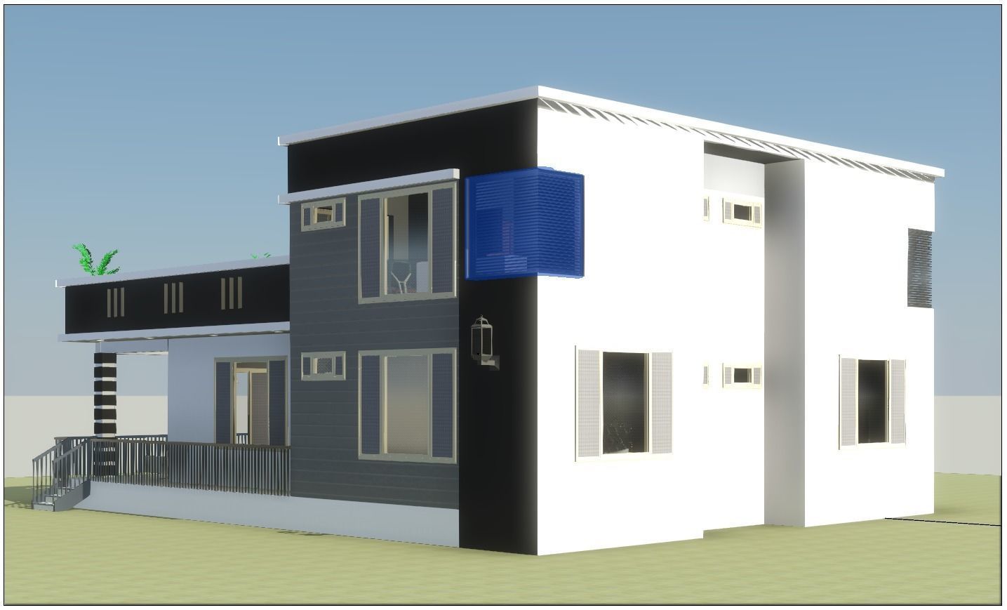 3D model 4 Bedroom Revit House plan VR / AR / low-poly | CGTrader