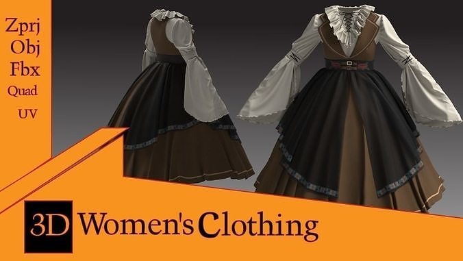 3D womens clothing 3D model | CGTrader