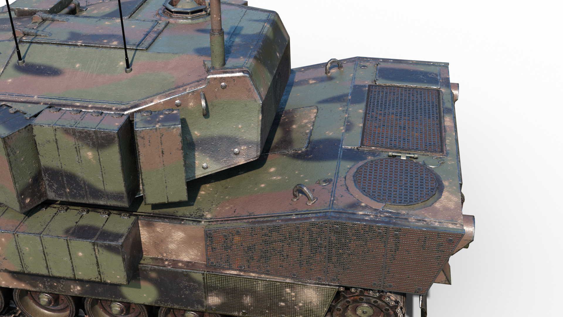 3D model 4 coatings of USA ARMY M8 Armored Gun System light tank VR ...