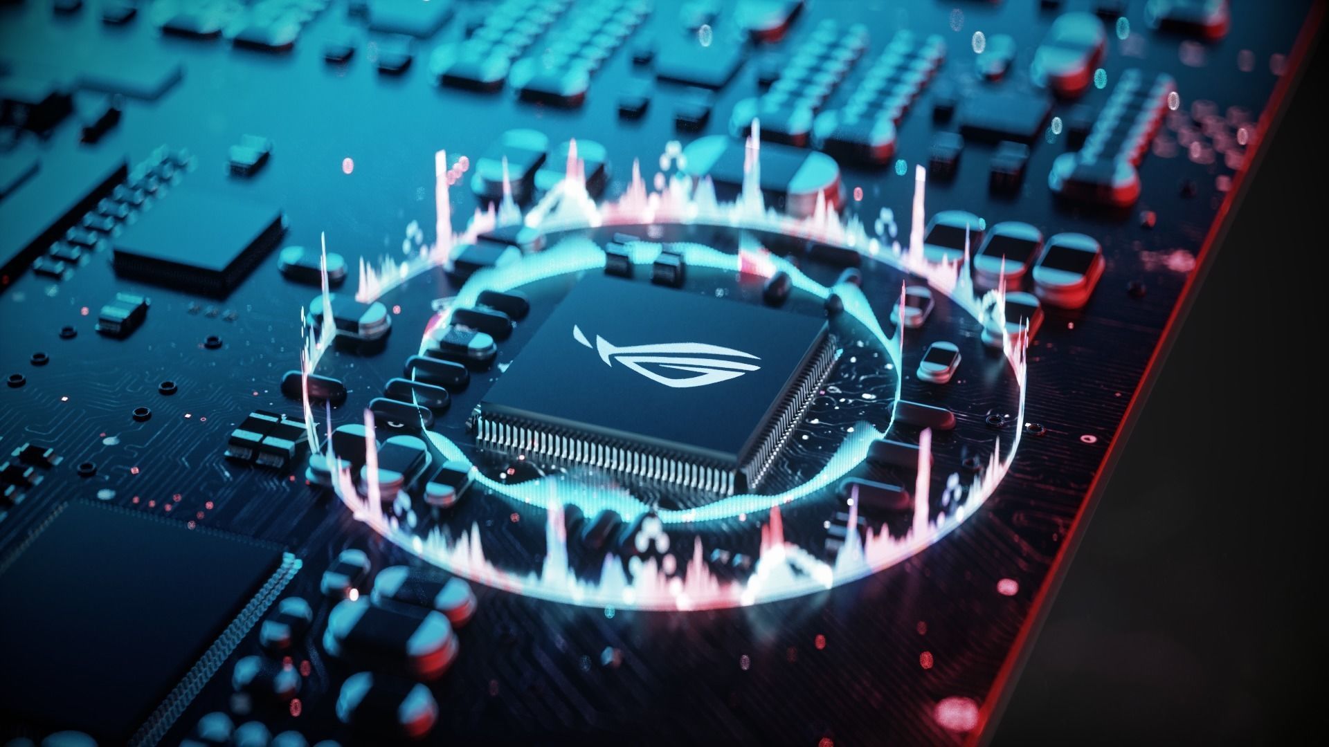 3D model chip CPU audio chip motherboard circuit board 3D model VR / AR ...