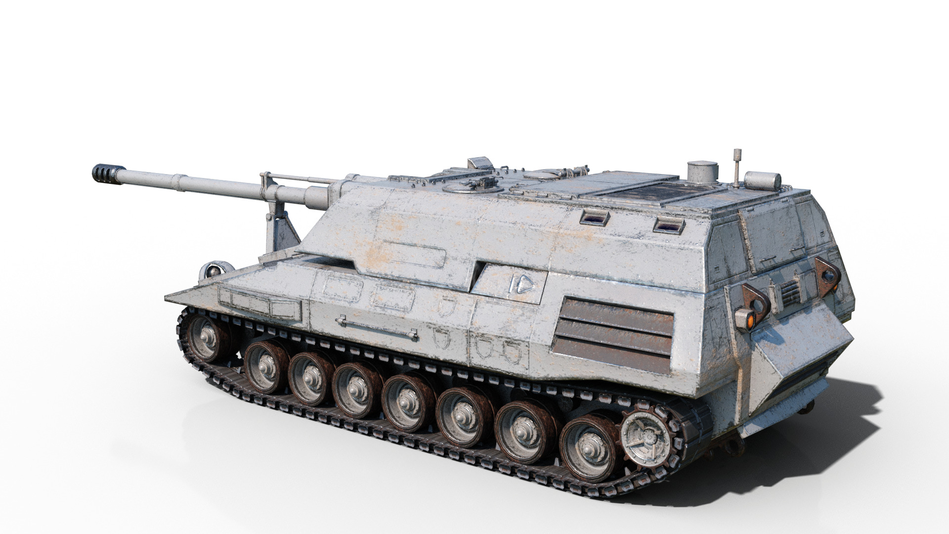 3D model 4 coatings of USA ARMY XM297E2 Crusader Self-Propelled ...