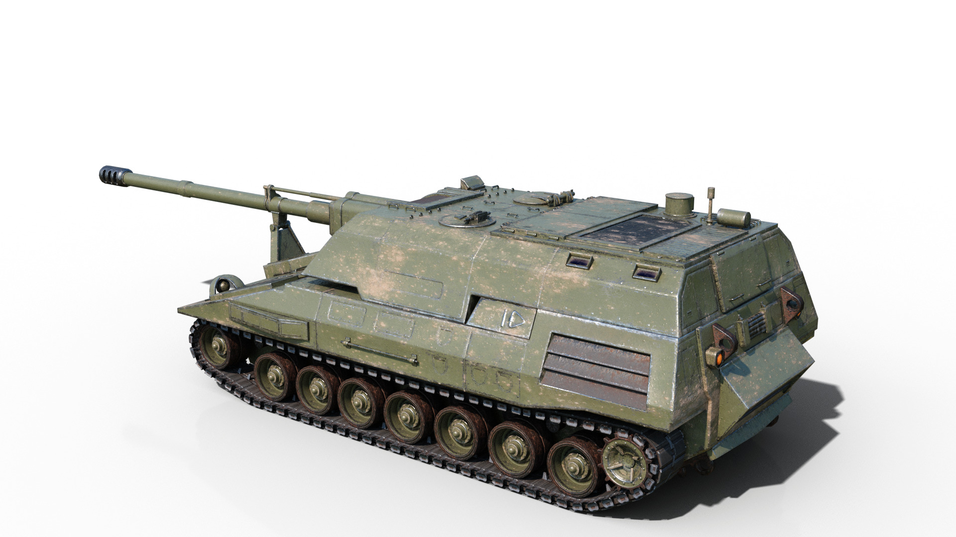 3D model 4 coatings of USA ARMY XM297E2 Crusader Self-Propelled ...