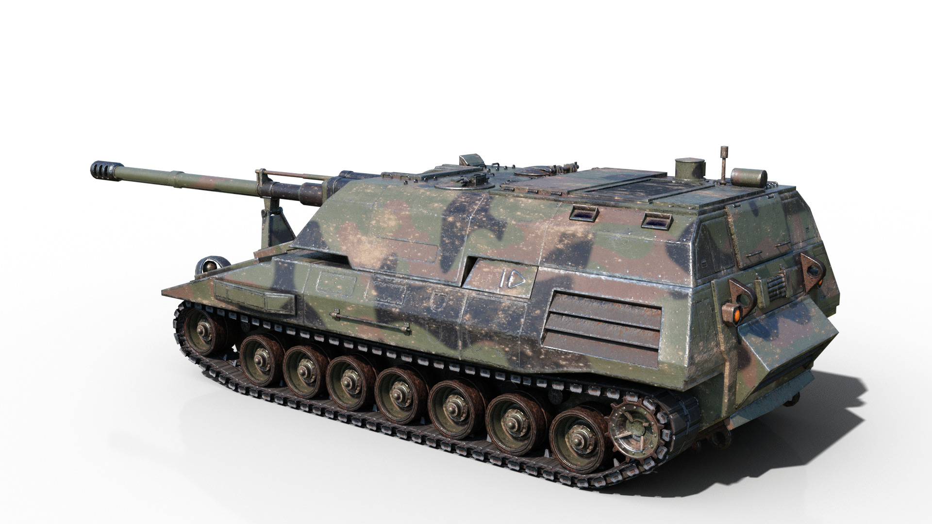 3D model 4 coatings of USA ARMY XM297E2 Crusader Self-Propelled ...