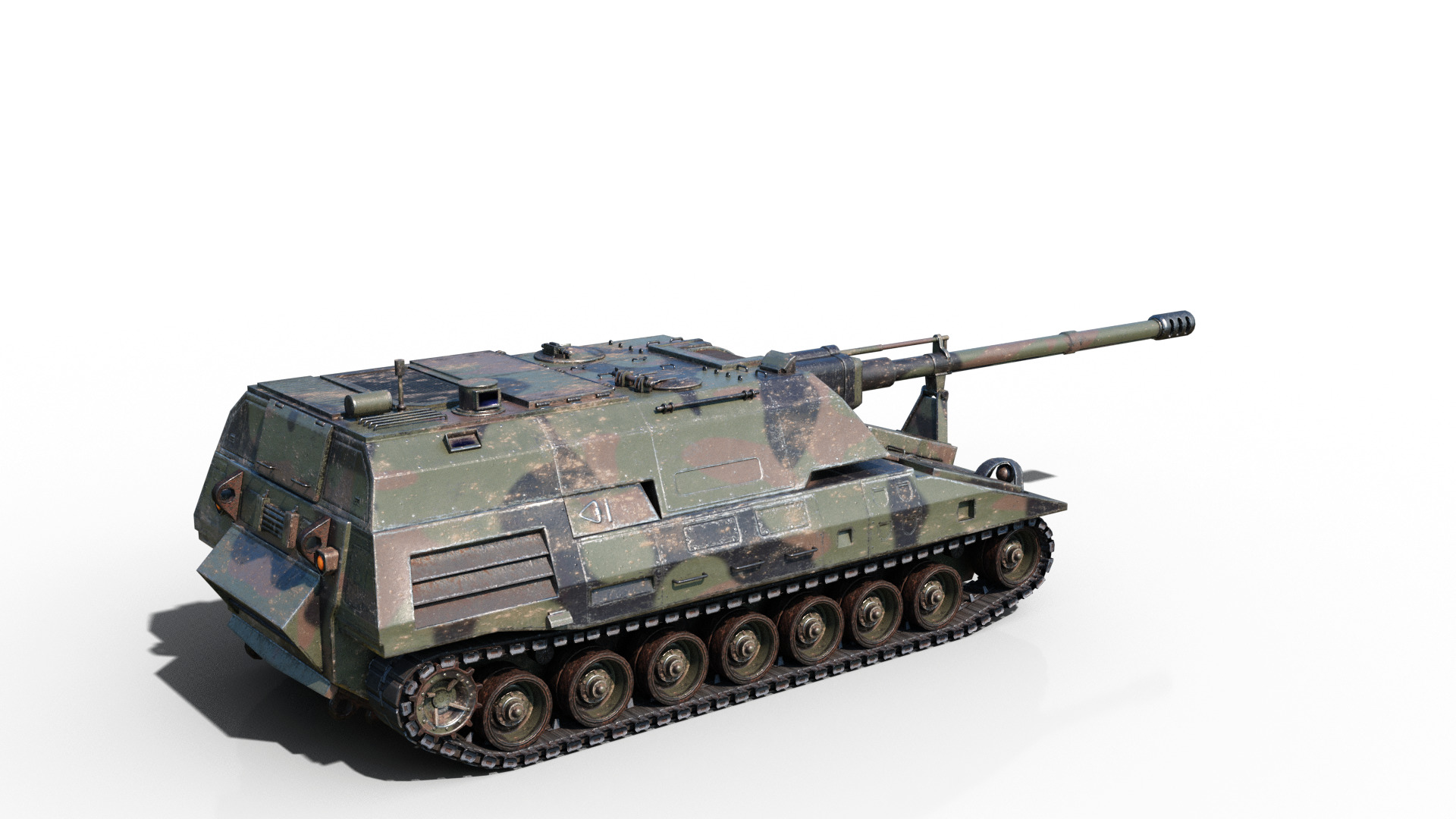 3D model 4 coatings of USA ARMY XM297E2 Crusader Self-Propelled ...