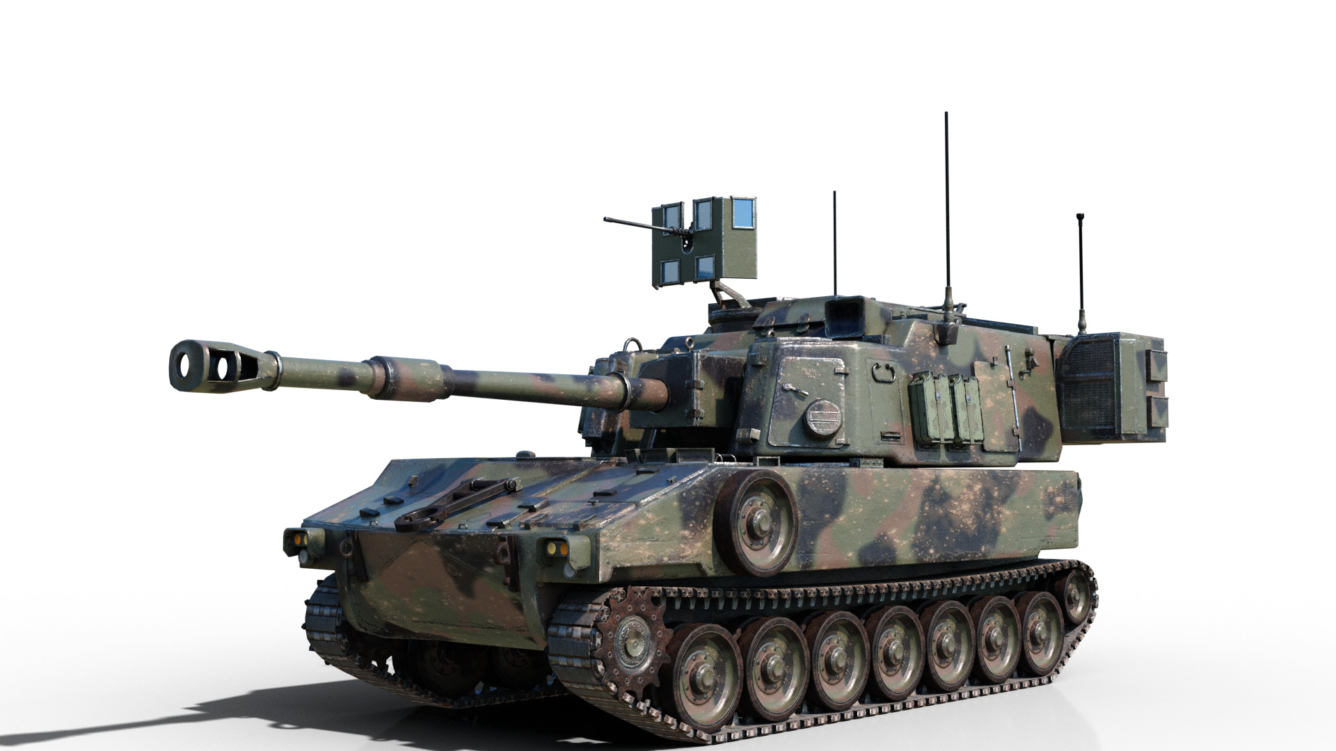 3D model 3 coatings of USA ARMY M109A6 Paladin 155mm SP Howitzer VR ...