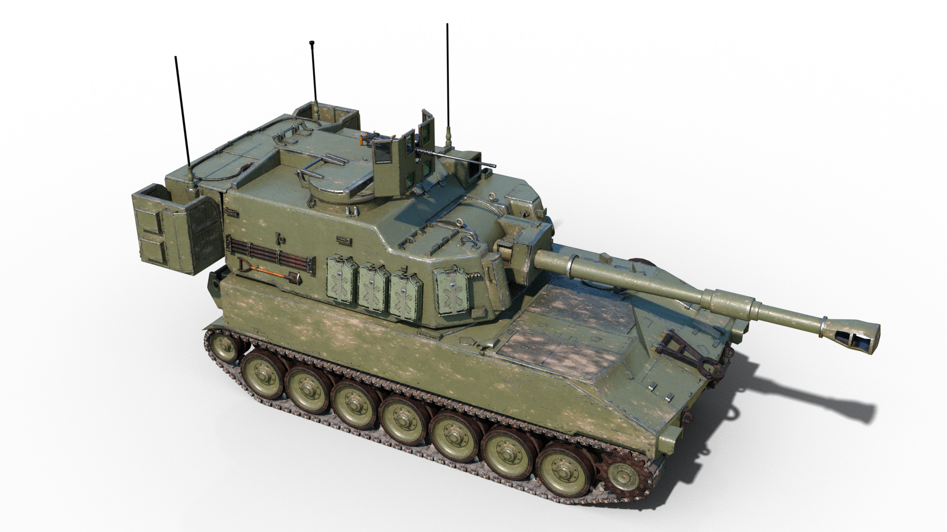 3D model 3 coatings of USA ARMY M109A6 Paladin 155mm SP Howitzer VR ...