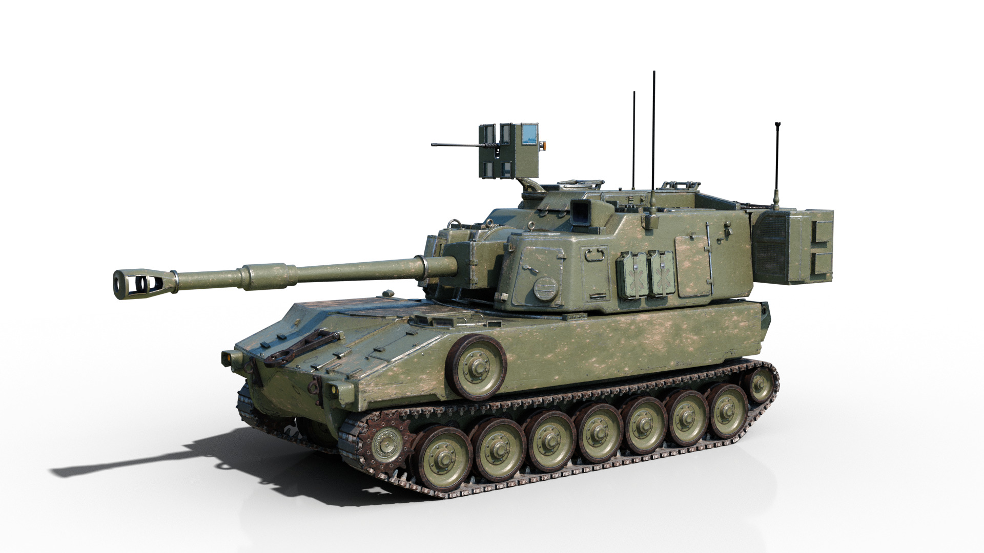 3D model 3 coatings of USA ARMY M109A6 Paladin 155mm SP Howitzer VR / AR / low-poly | CGTrader