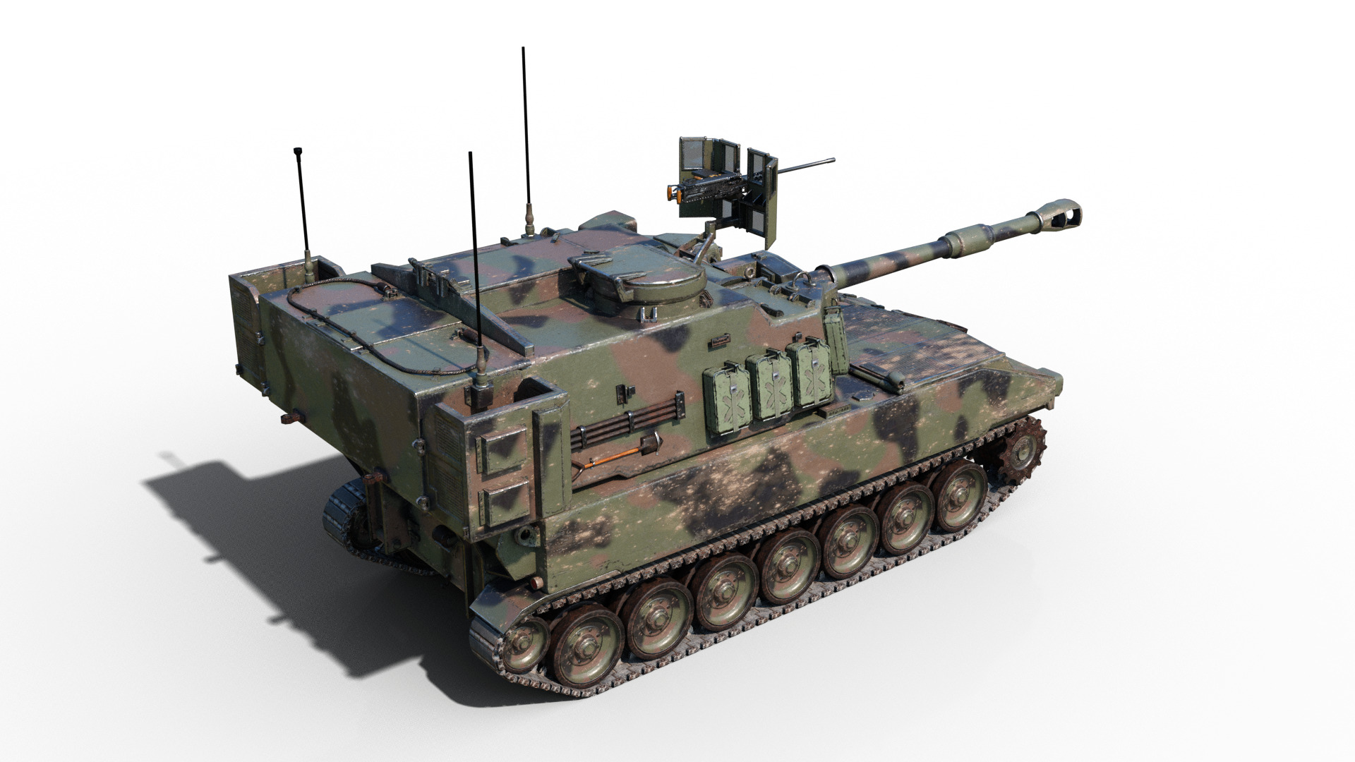 3D model 3 coatings of USA ARMY M109A6 Paladin 155mm SP Howitzer VR ...