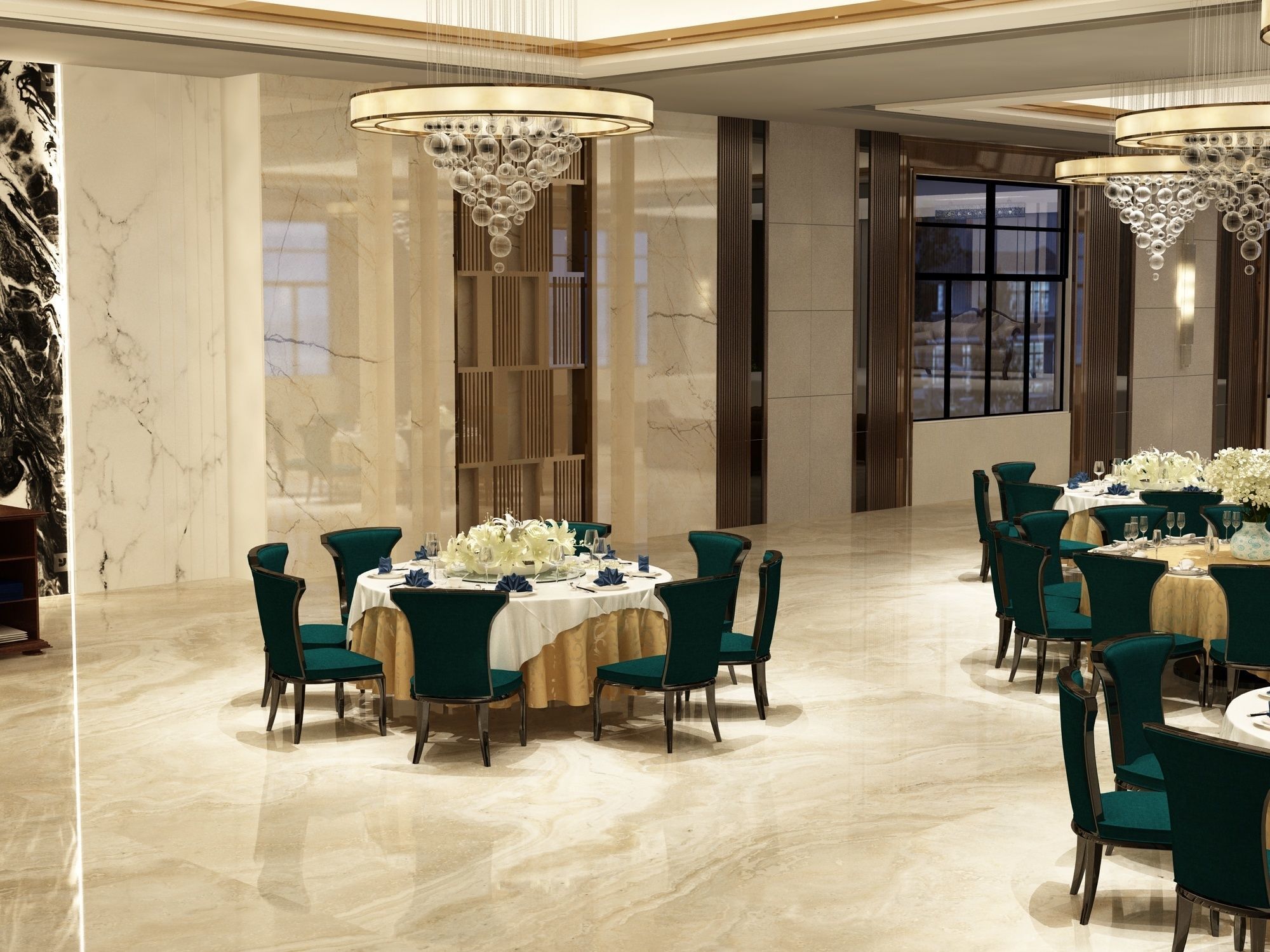 Banquet hall Modern Wedding Hall 3D model | CGTrader