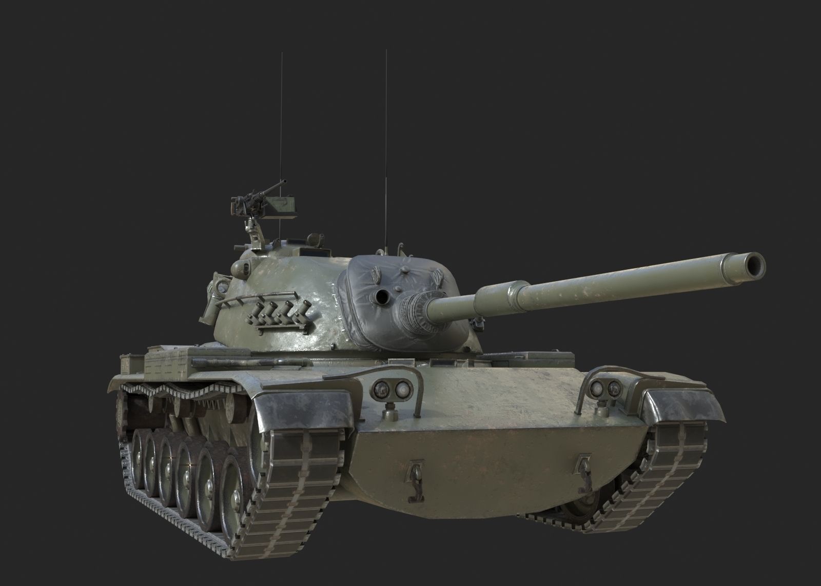 3D model 3 coatings of Taiwan CM11 M48H Brave Tiger Main Battle Tank VR ...