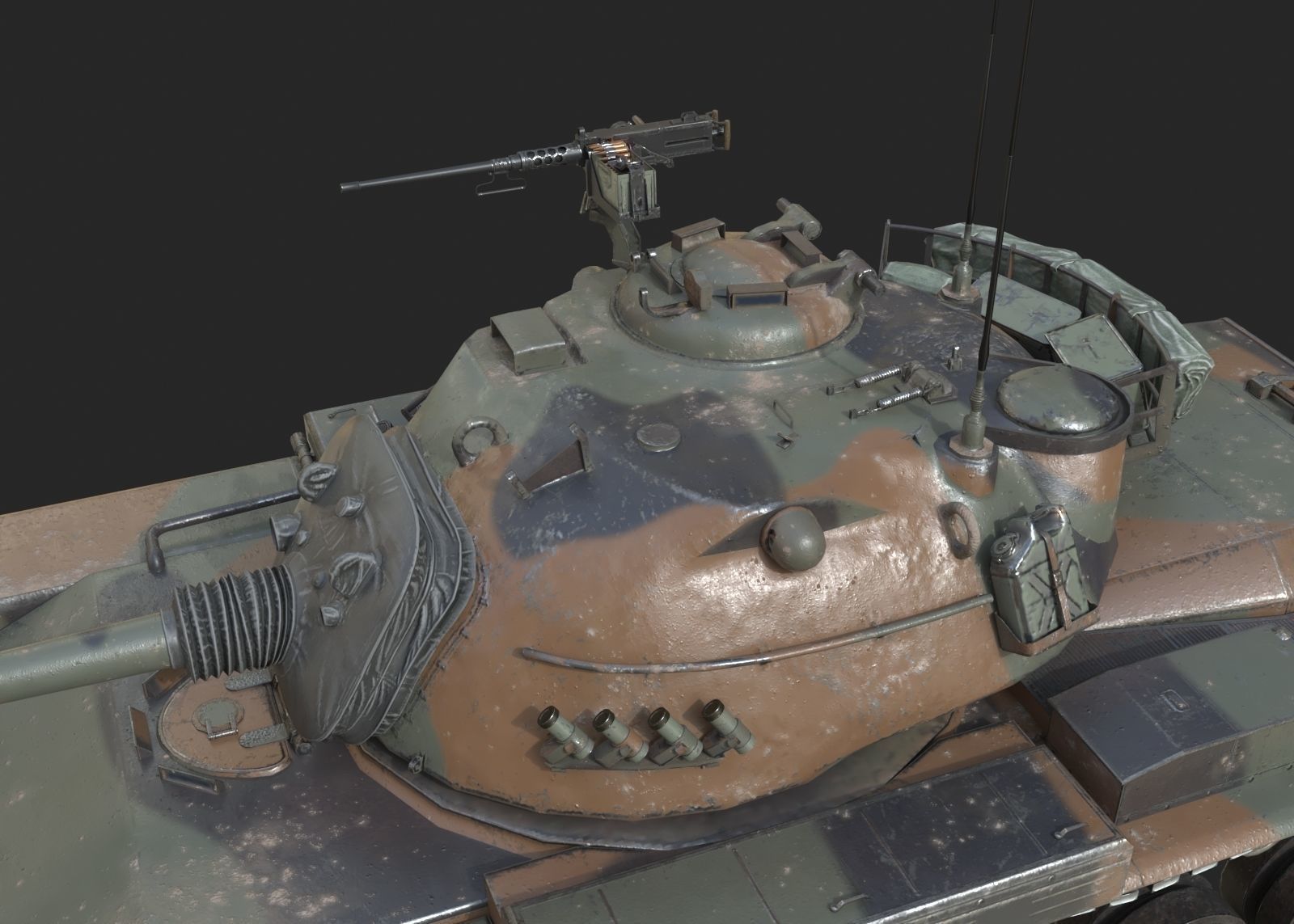 3D model 3 coatings of Taiwan CM11 M48H Brave Tiger Main Battle Tank VR ...