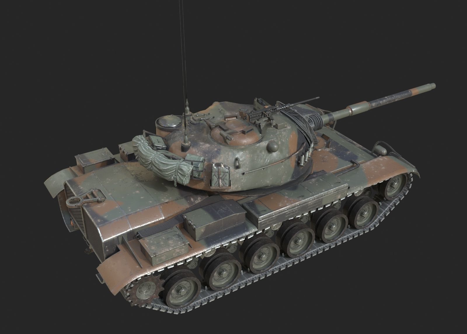 3D model 3 coatings of Taiwan CM11 M48H Brave Tiger Main Battle Tank VR ...