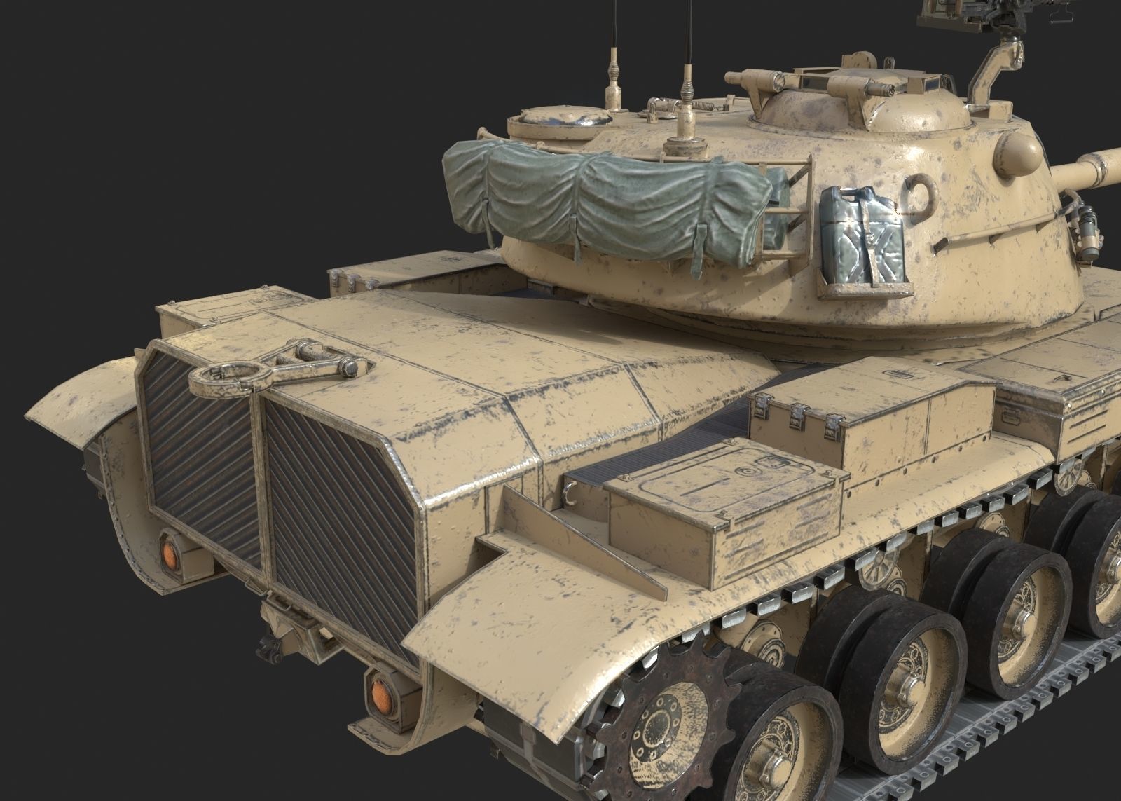 3D model 3 coatings of Taiwan CM11 M48H Brave Tiger Main Battle Tank VR ...