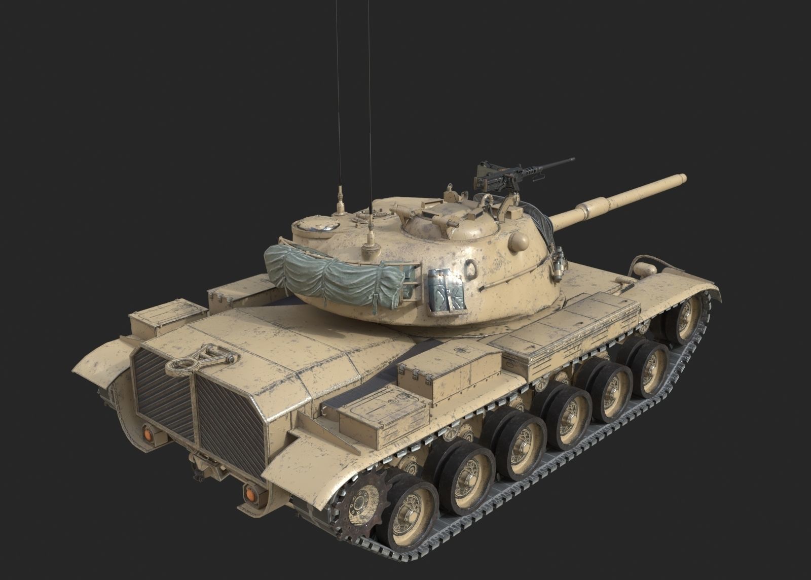 3D model 3 coatings of Taiwan CM11 M48H Brave Tiger Main Battle Tank VR ...