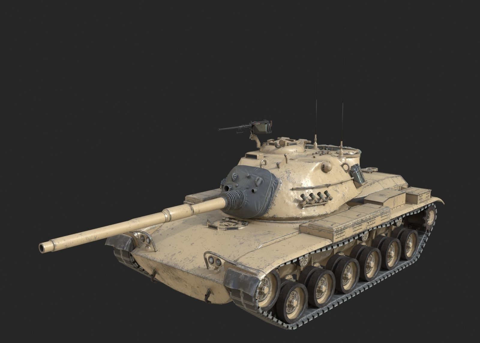 3D model 3 coatings of Taiwan CM11 M48H Brave Tiger Main Battle Tank VR ...