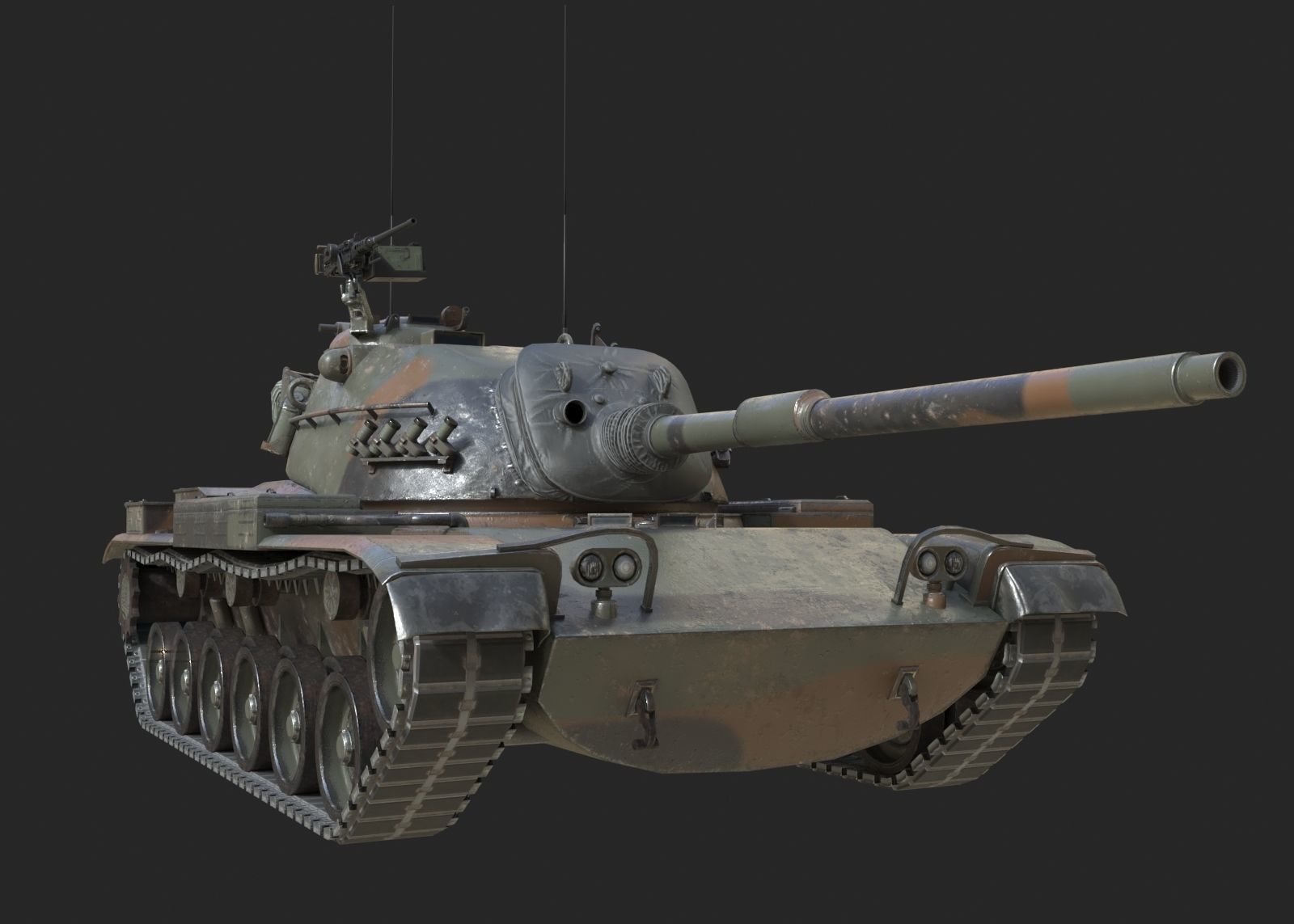 3D model 3 coatings of Taiwan CM11 M48H Brave Tiger Main Battle Tank VR ...