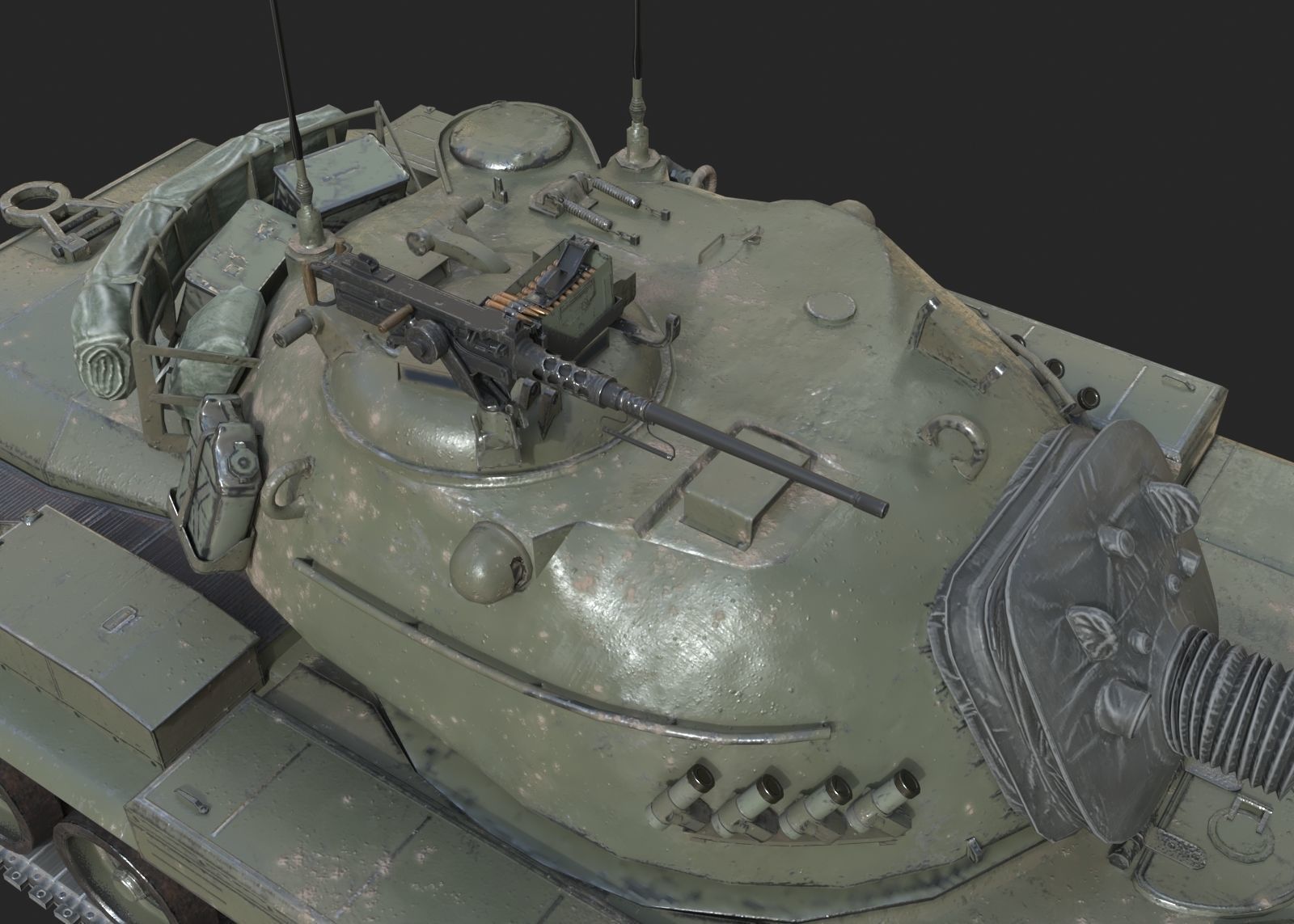 3D model 3 coatings of Taiwan CM11 M48H Brave Tiger Main Battle Tank VR ...