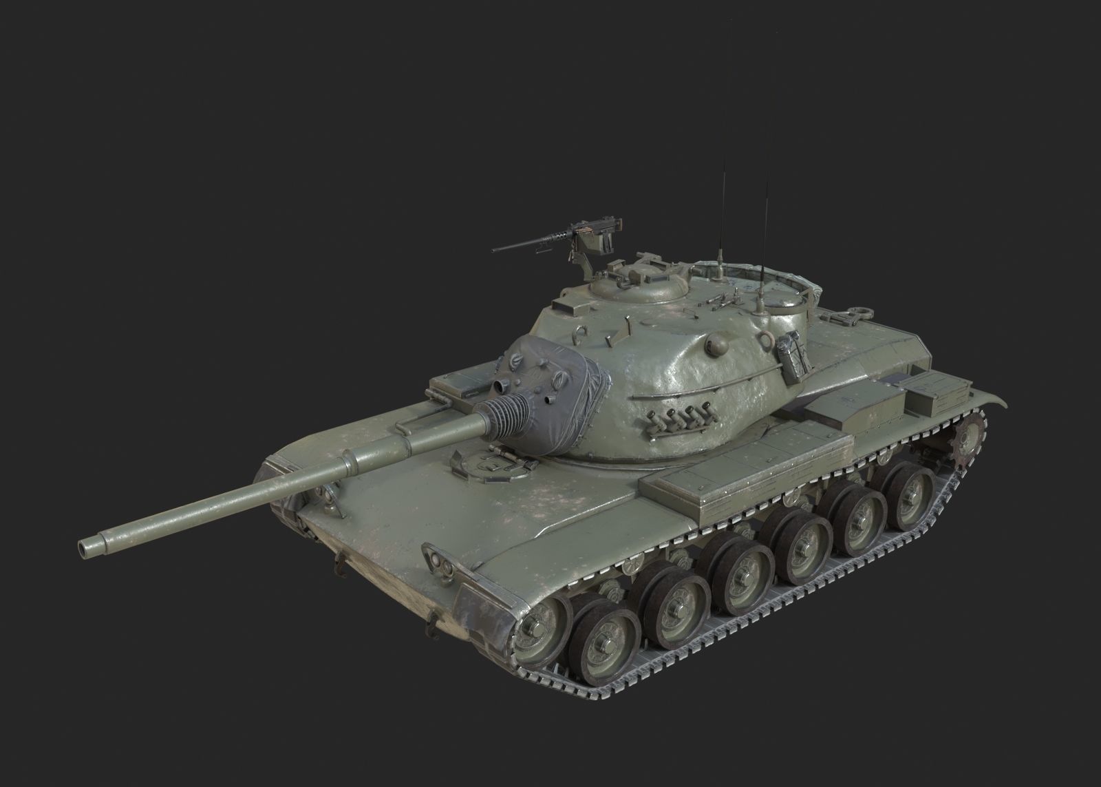 3D model 3 coatings of Taiwan CM11 M48H Brave Tiger Main Battle Tank VR ...
