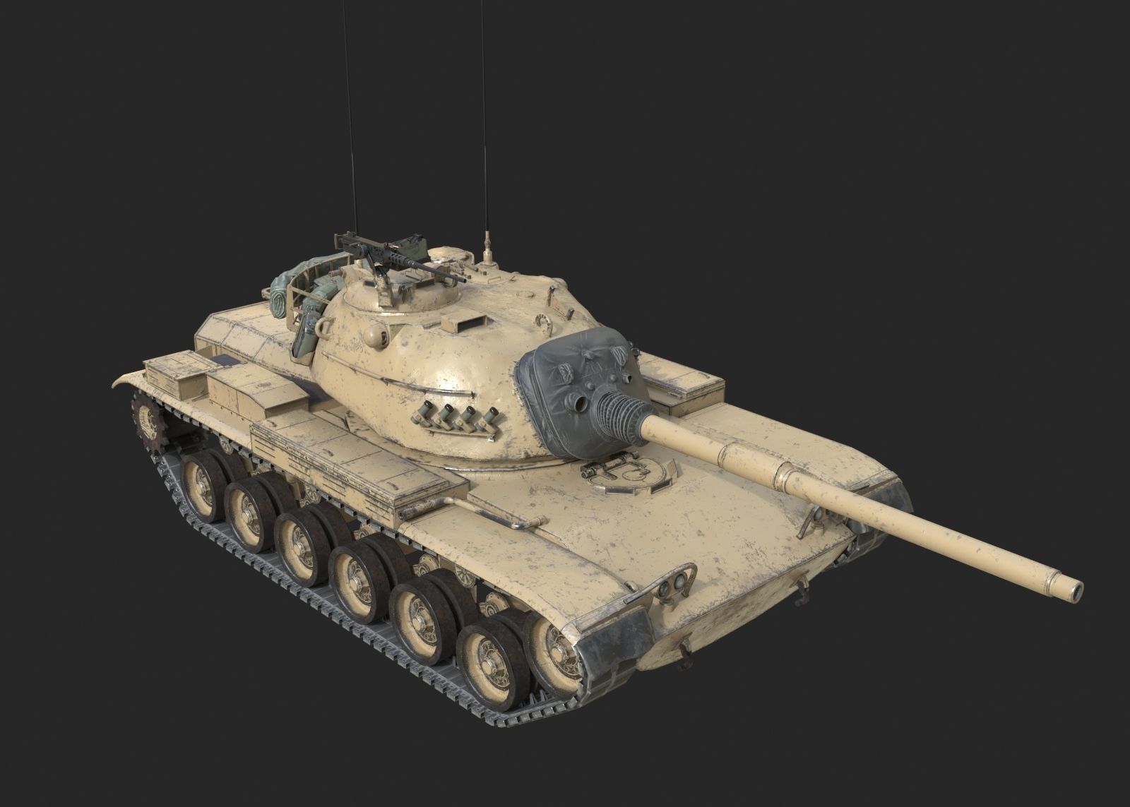 3D model 3 coatings of Taiwan CM11 M48H Brave Tiger Main Battle Tank VR ...