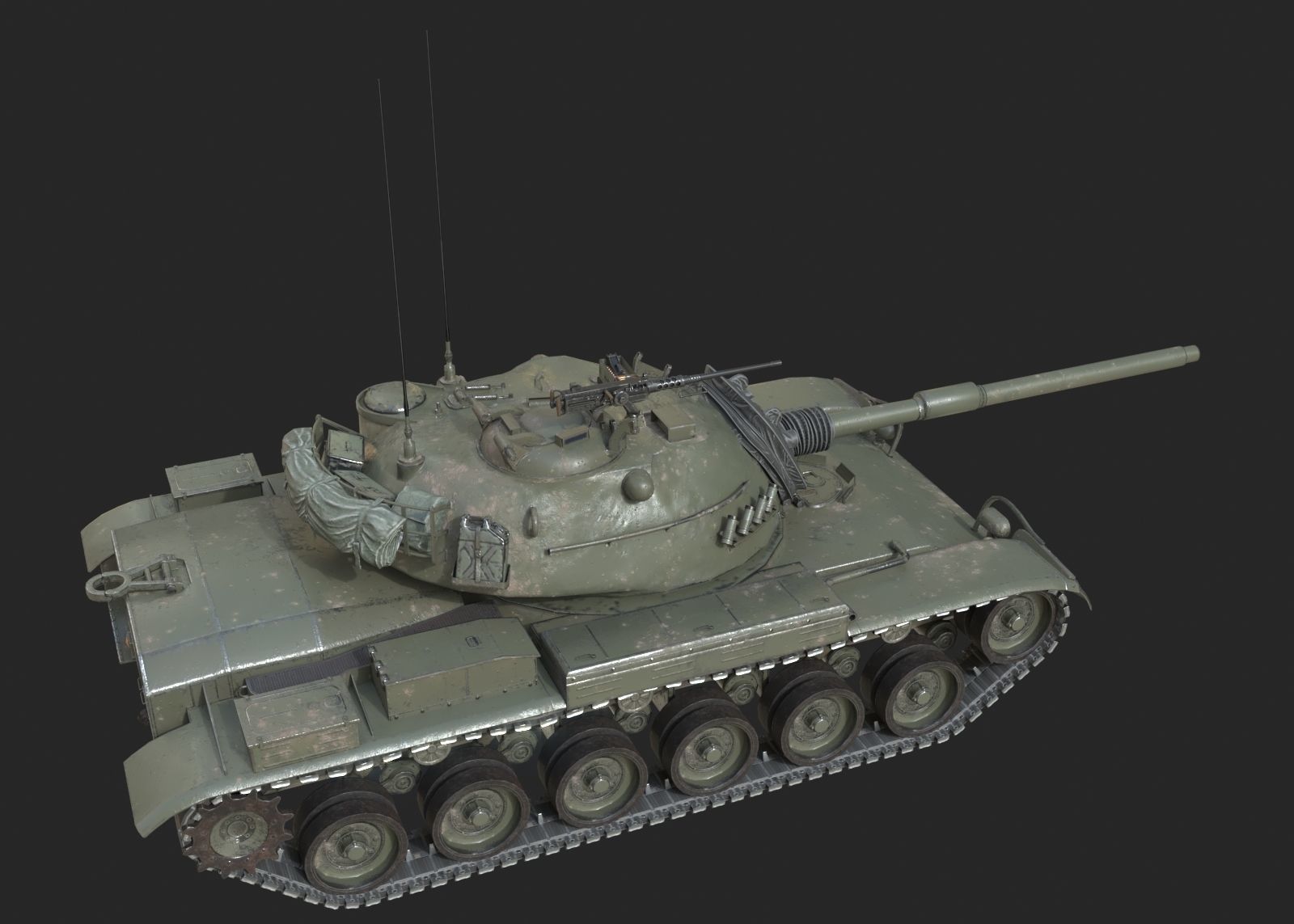 3D model 3 coatings of Taiwan CM11 M48H Brave Tiger Main Battle Tank VR ...
