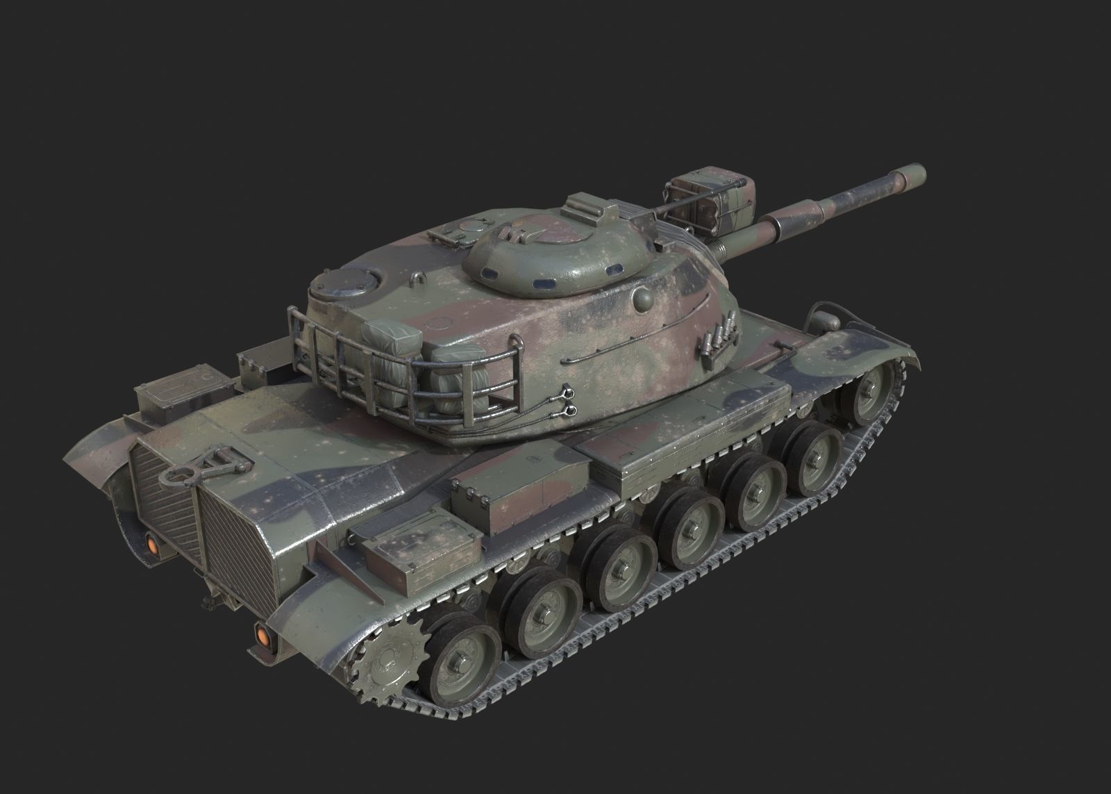 3D model 3 coatings of Taiwan M60A3 Patton Tiger Main Battle Tank VR ...