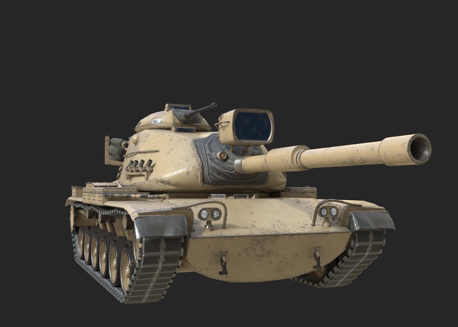 3D model 3 coatings of Taiwan M60A3 Patton Tiger Main Battle Tank VR ...