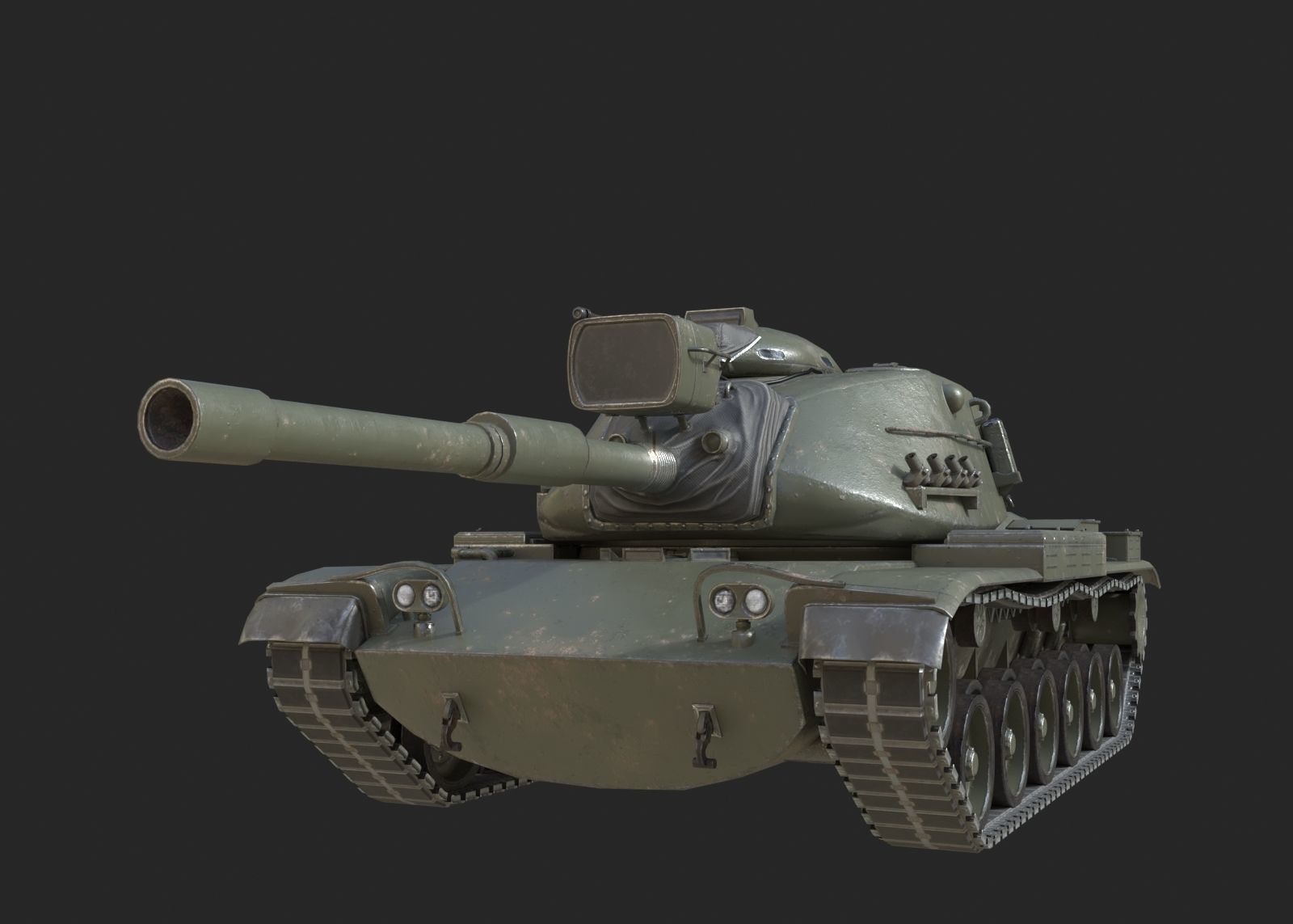 3D model 3 coatings of Taiwan M60A3 Patton Tiger Main Battle Tank VR ...