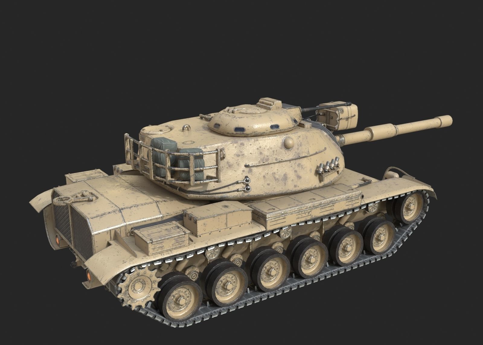 3D model 3 coatings of Taiwan M60A3 Patton Tiger Main Battle Tank VR ...