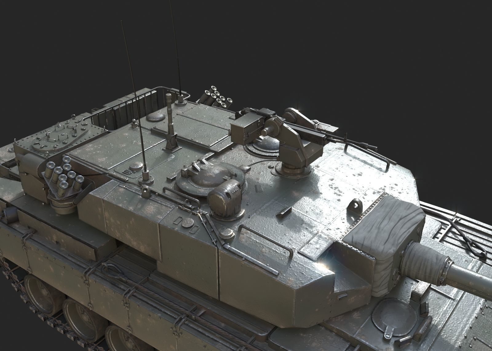 3D model 3 coatings of Indian Army KMW Arjun Main battle tank VR / AR ...