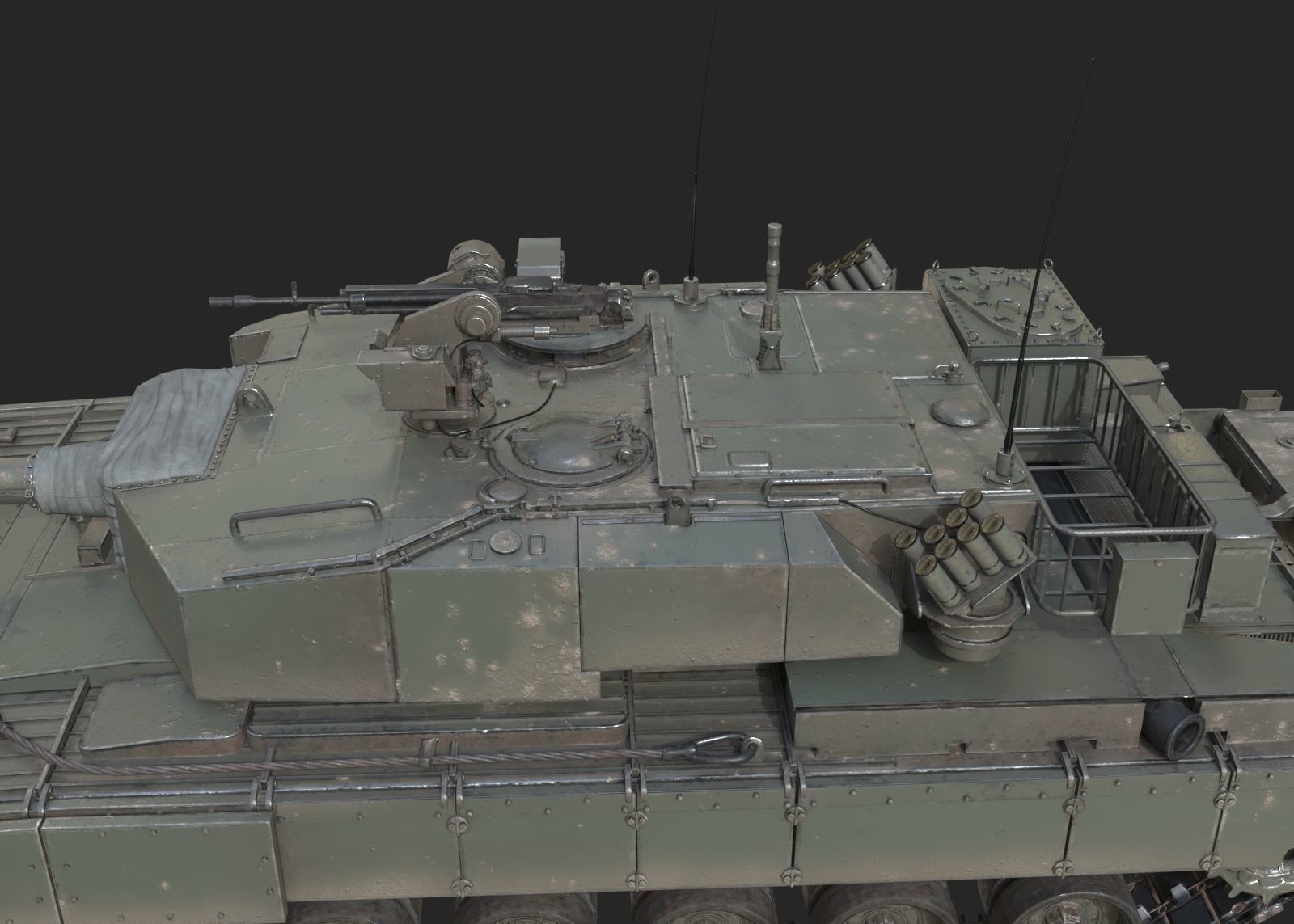 3D model 3 coatings of Indian Army KMW Arjun Main battle tank VR / AR ...