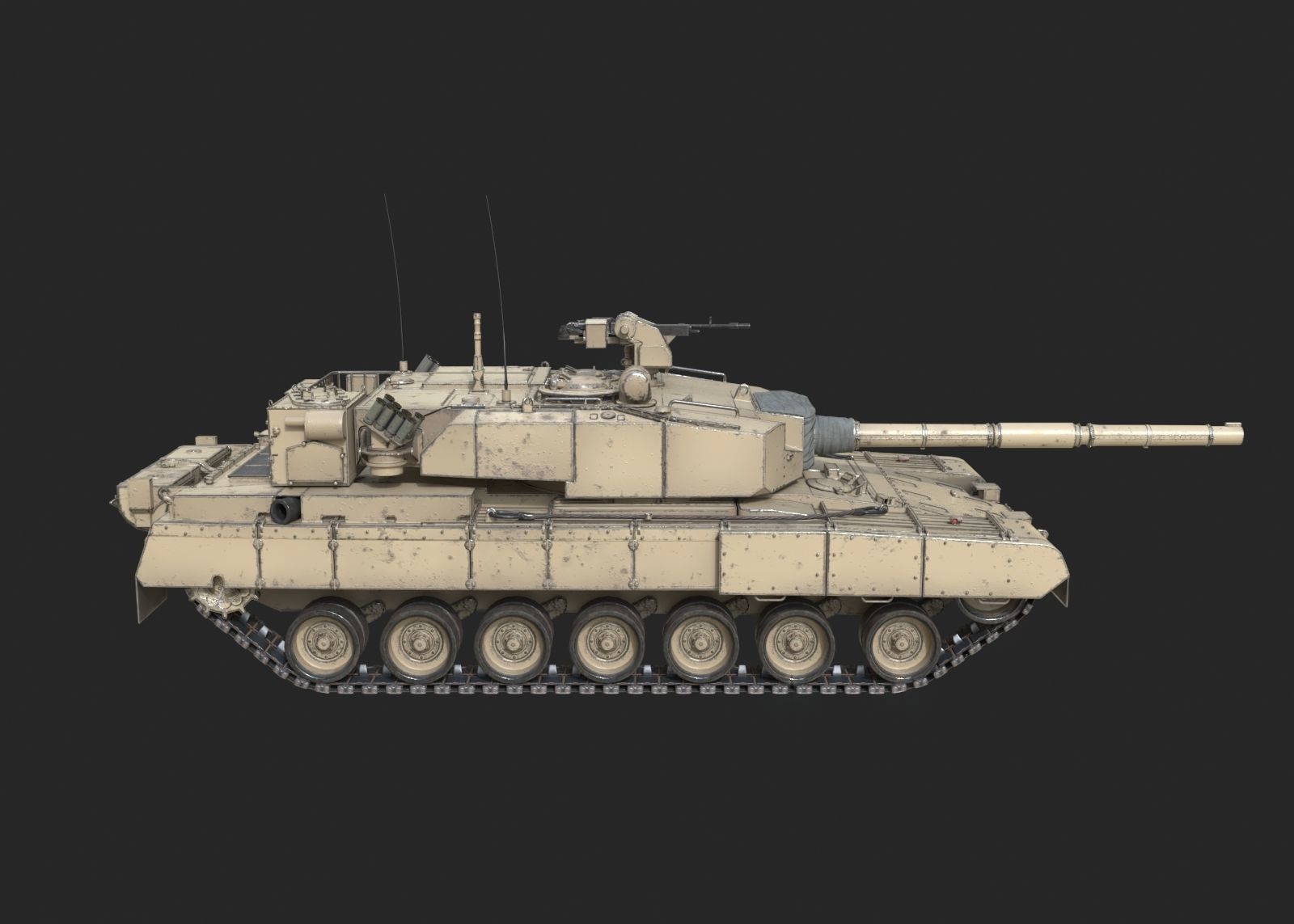 3D model 3 coatings of Indian Army KMW Arjun Main battle tank VR / AR ...