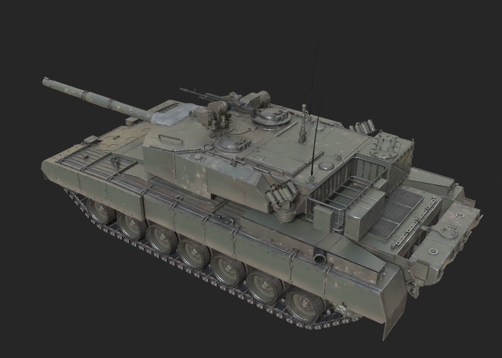 3D model 3 coatings of Indian Army KMW Arjun Main battle tank VR / AR ...