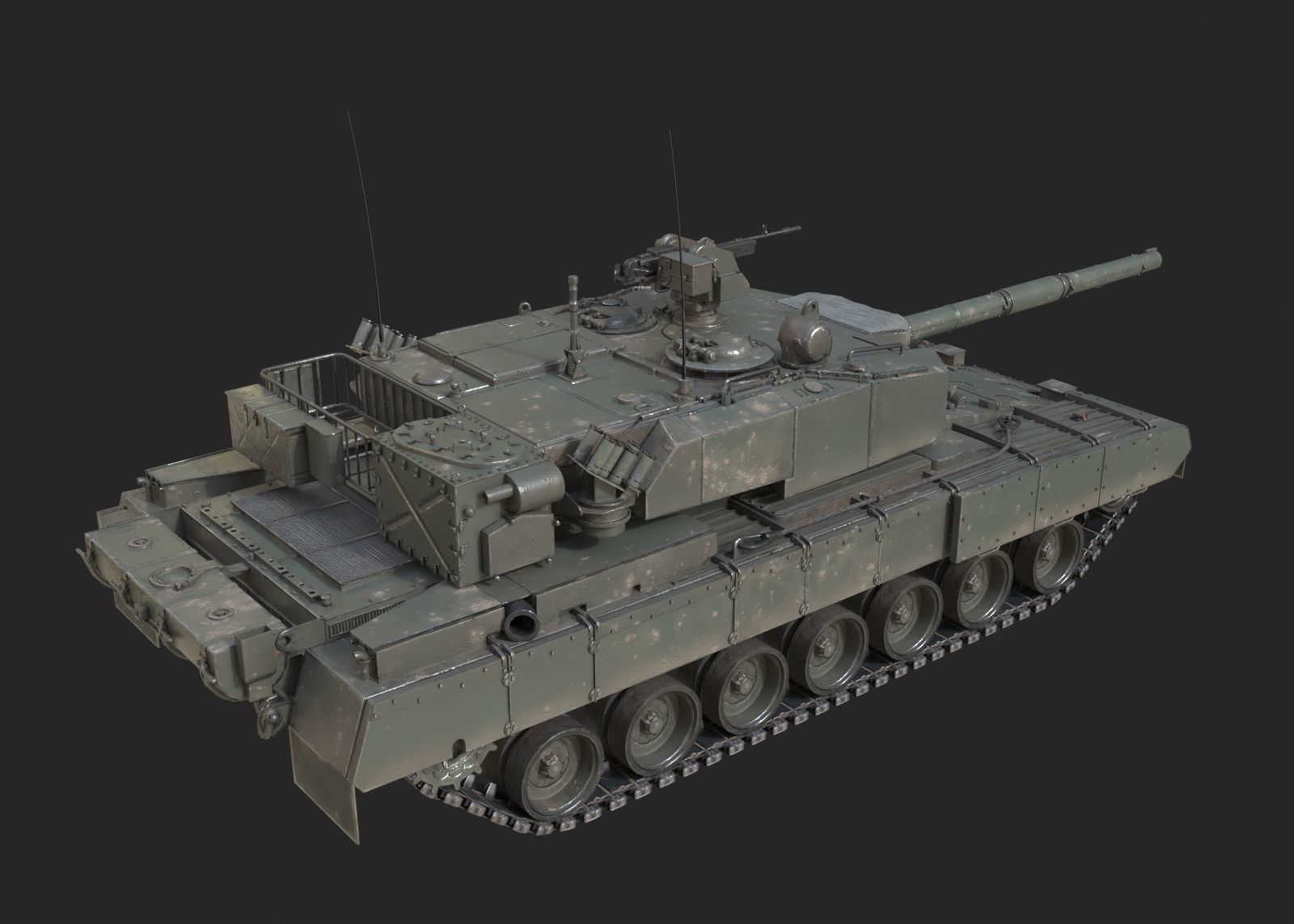 3D model 3 coatings of Indian Army KMW Arjun Main battle tank VR / AR ...