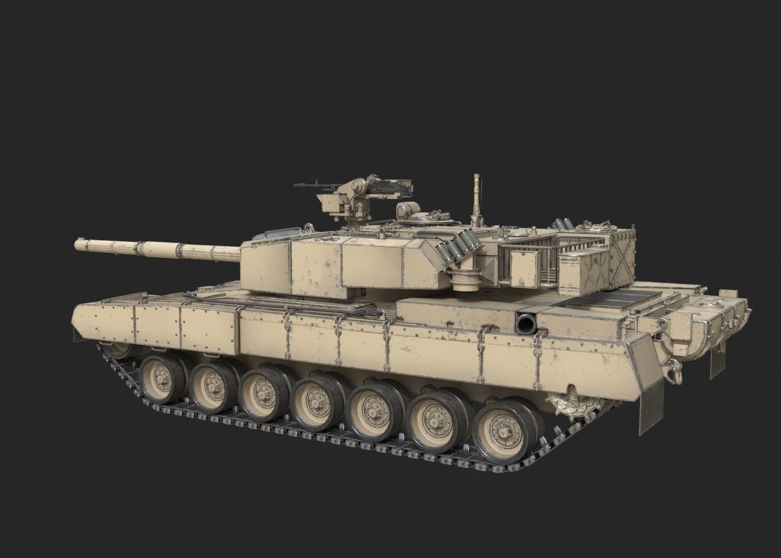 3D model 3 coatings of Indian Army KMW Arjun Main battle tank VR / AR ...