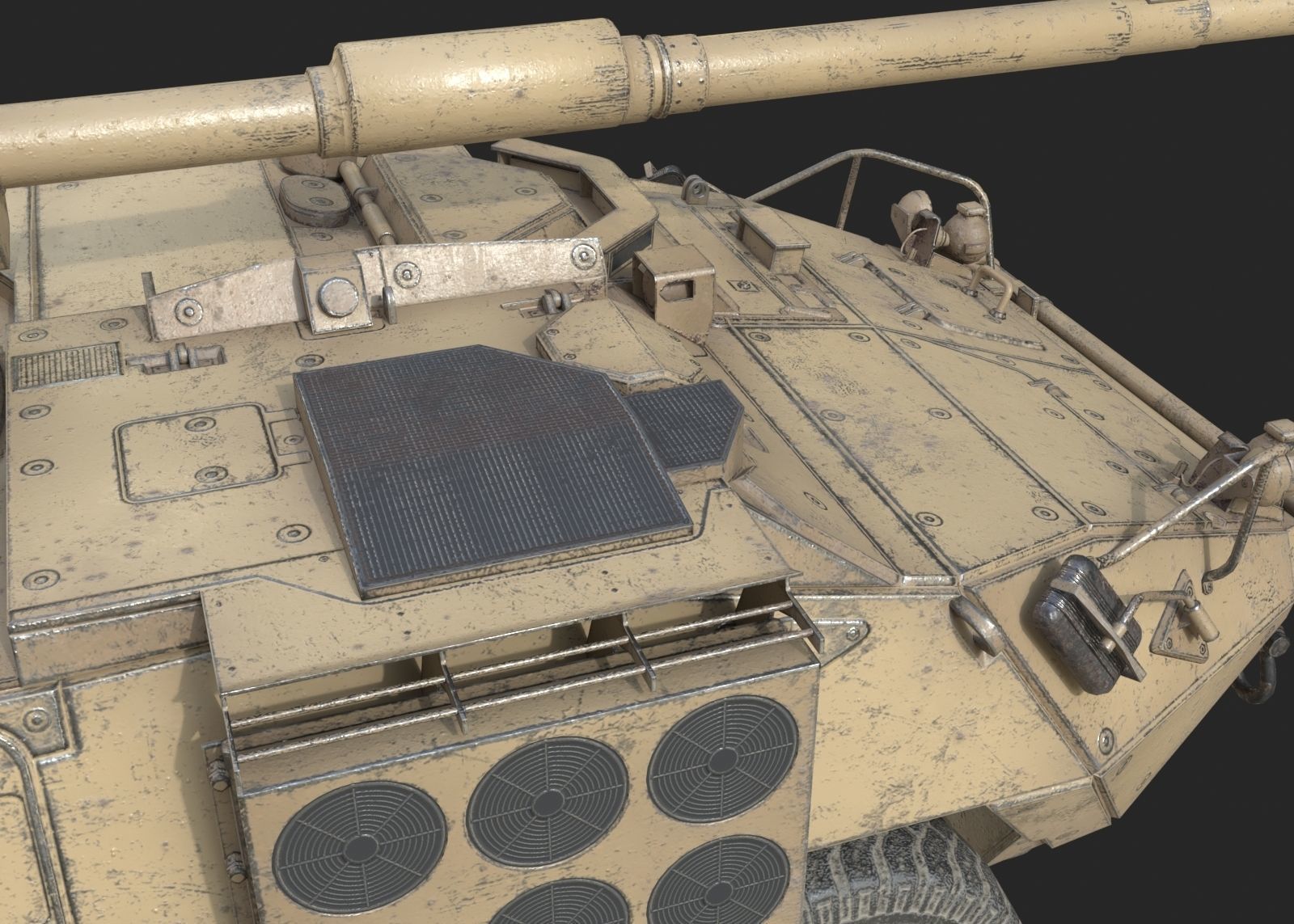 3D model 3 coatings of USA M1128 STRYKER Mobile Gun System MSG VR / AR ...