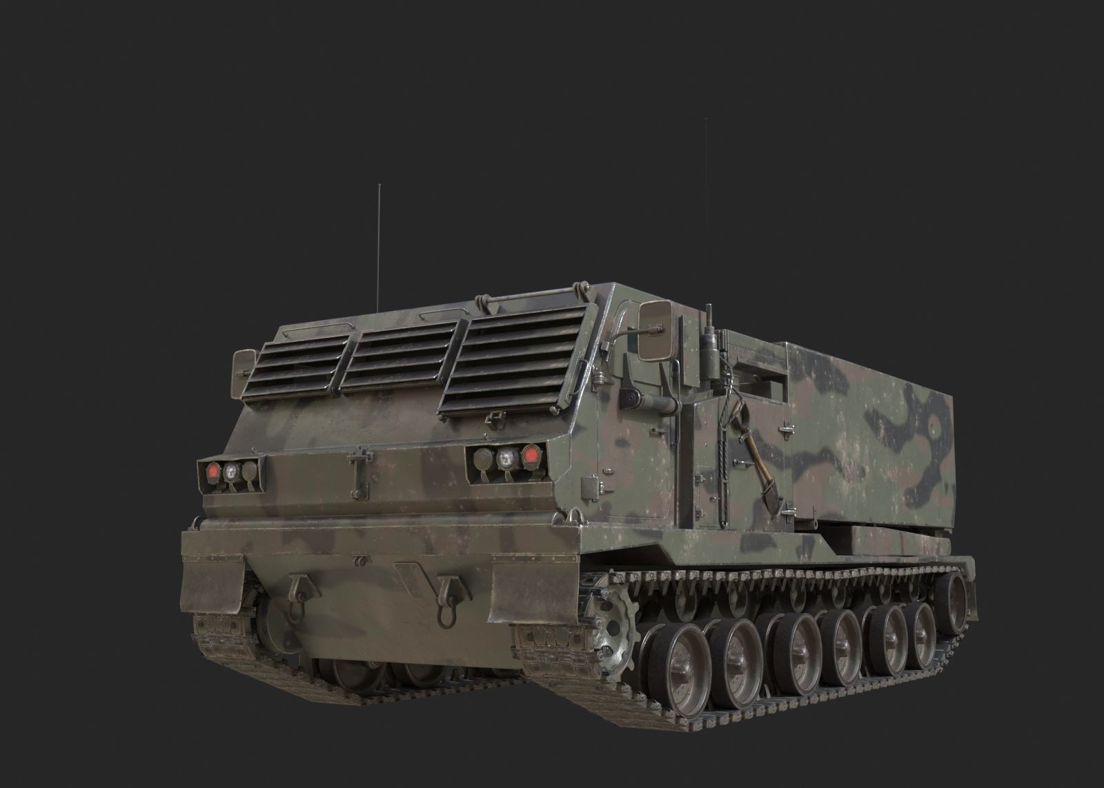 3D model 3 coatings of USA ARMY M270 Multiple Launch Rocket System MLRS ...