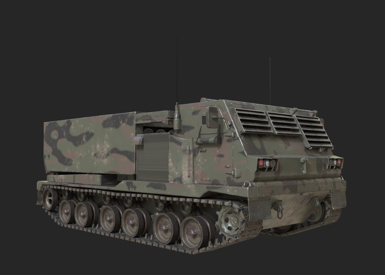 3D model 3 coatings of USA ARMY M270 Multiple Launch Rocket System MLRS ...