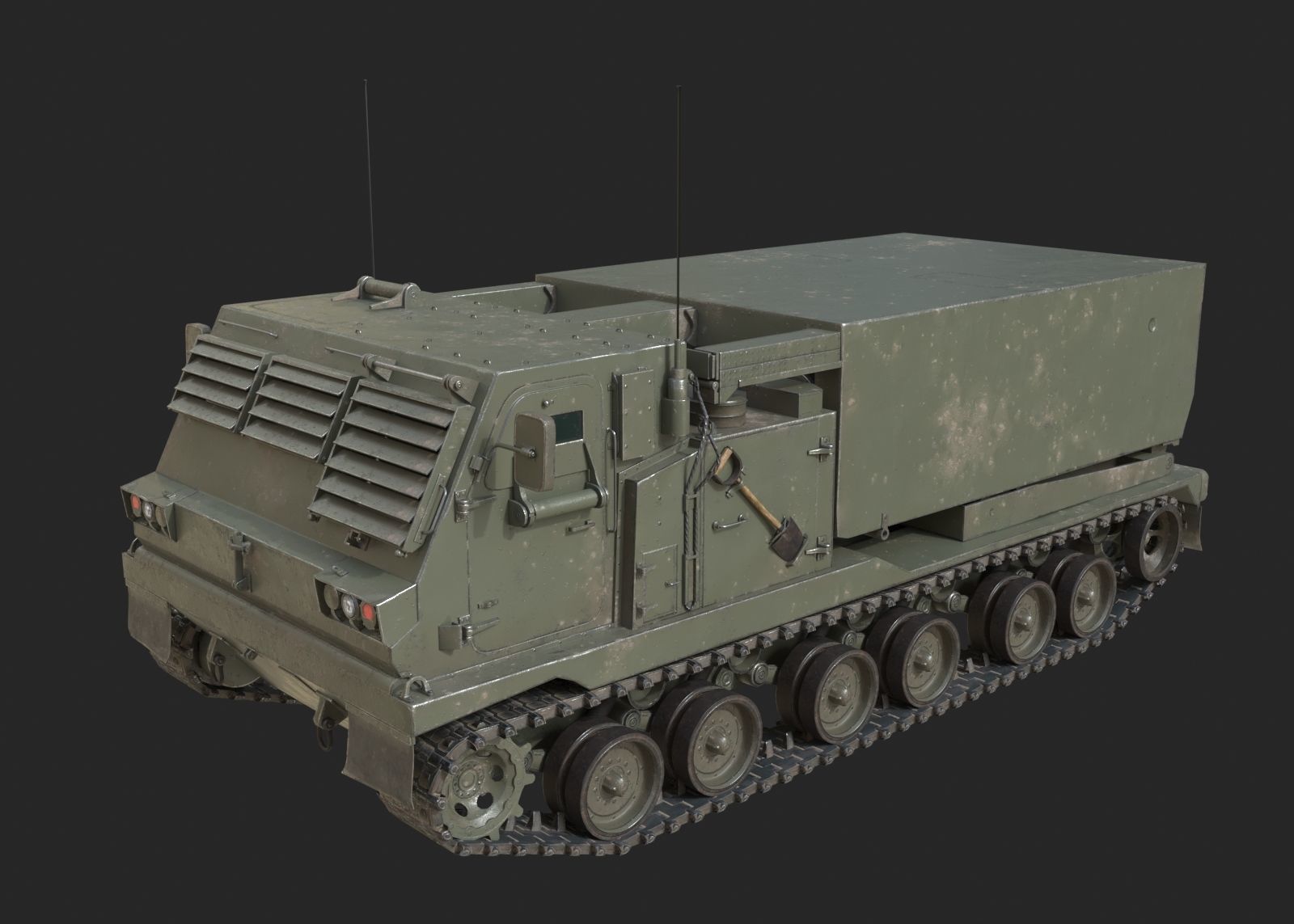 3D model 3 coatings of USA ARMY M270 Multiple Launch Rocket System MLRS ...