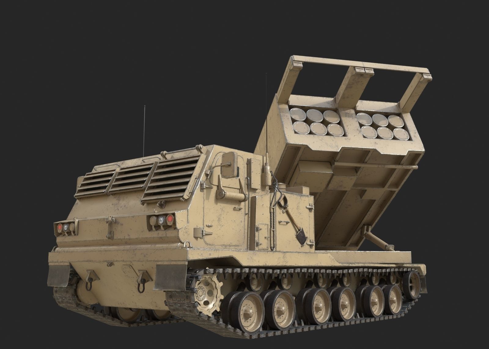 3D model 3 coatings of USA ARMY M270 Multiple Launch Rocket System MLRS ...