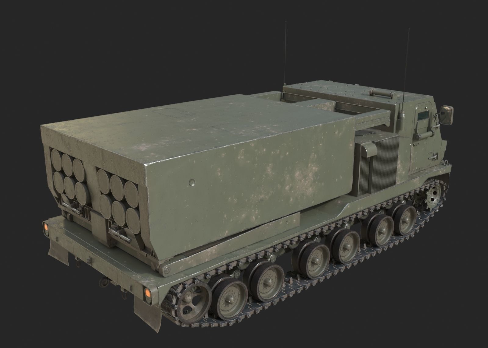 3D model 3 coatings of USA ARMY M270 Multiple Launch Rocket System MLRS ...