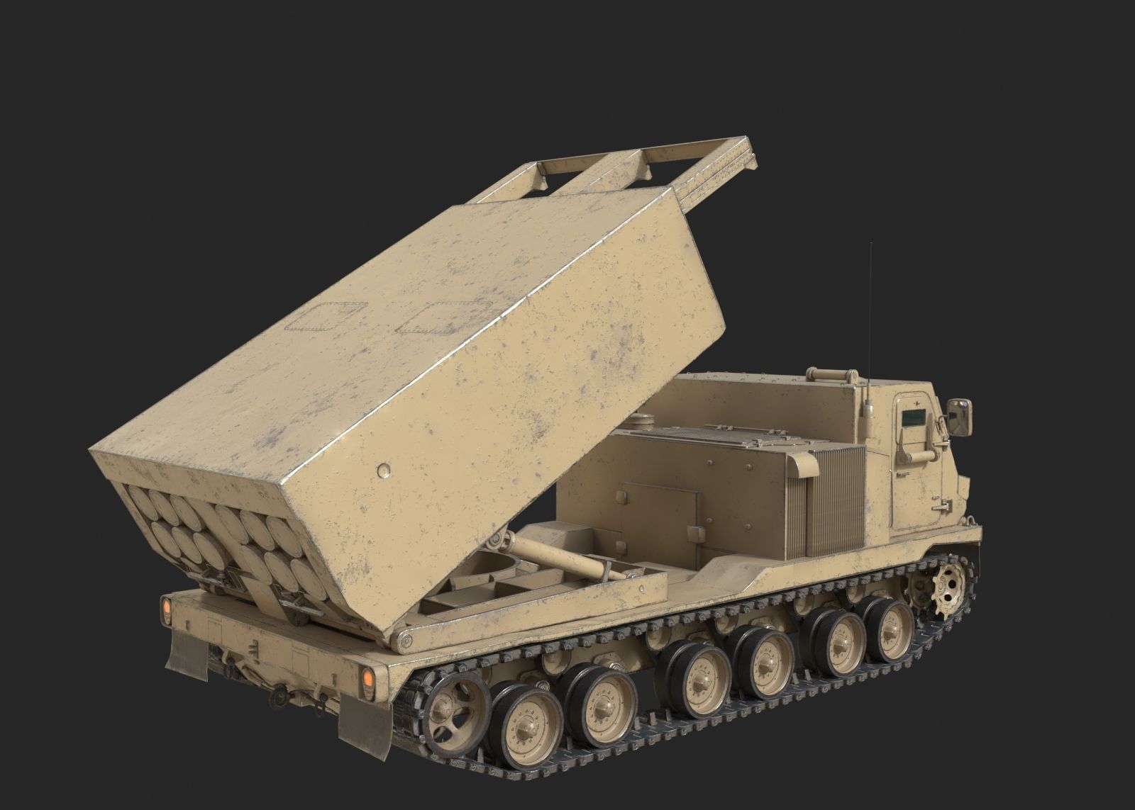 3D model 3 coatings of USA ARMY M270 Multiple Launch Rocket System MLRS ...
