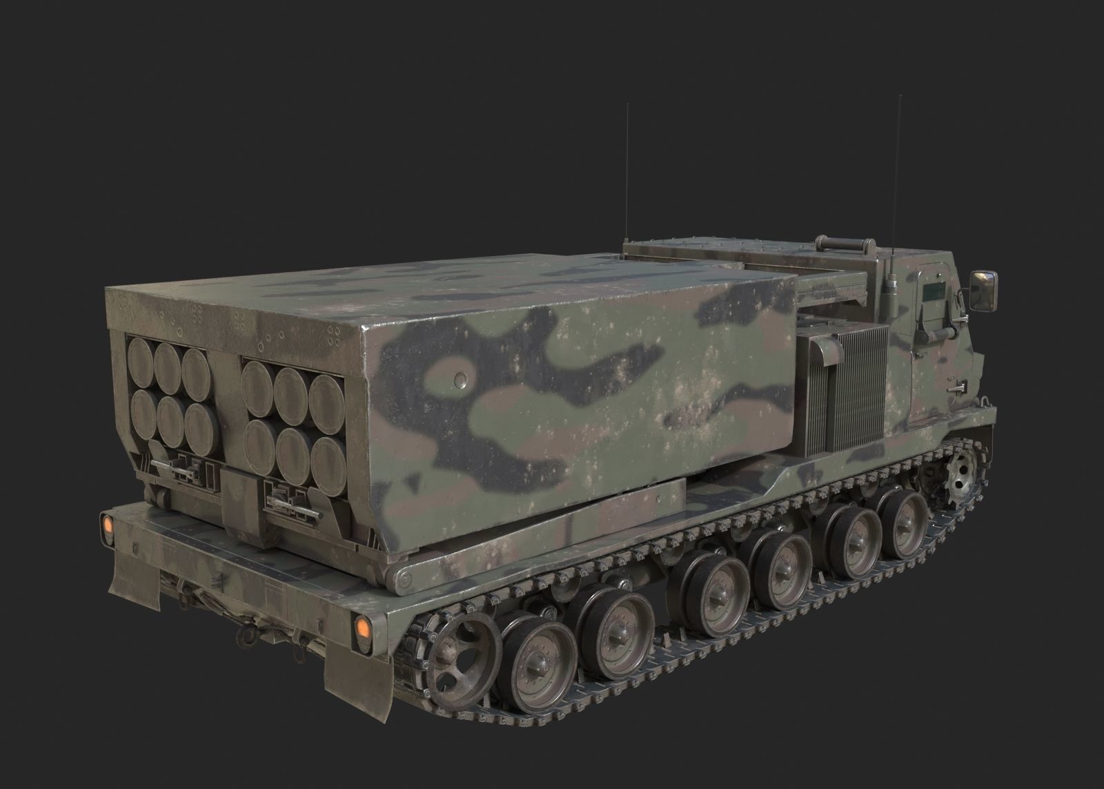 3D model 3 coatings of USA ARMY M270 Multiple Launch Rocket System MLRS ...