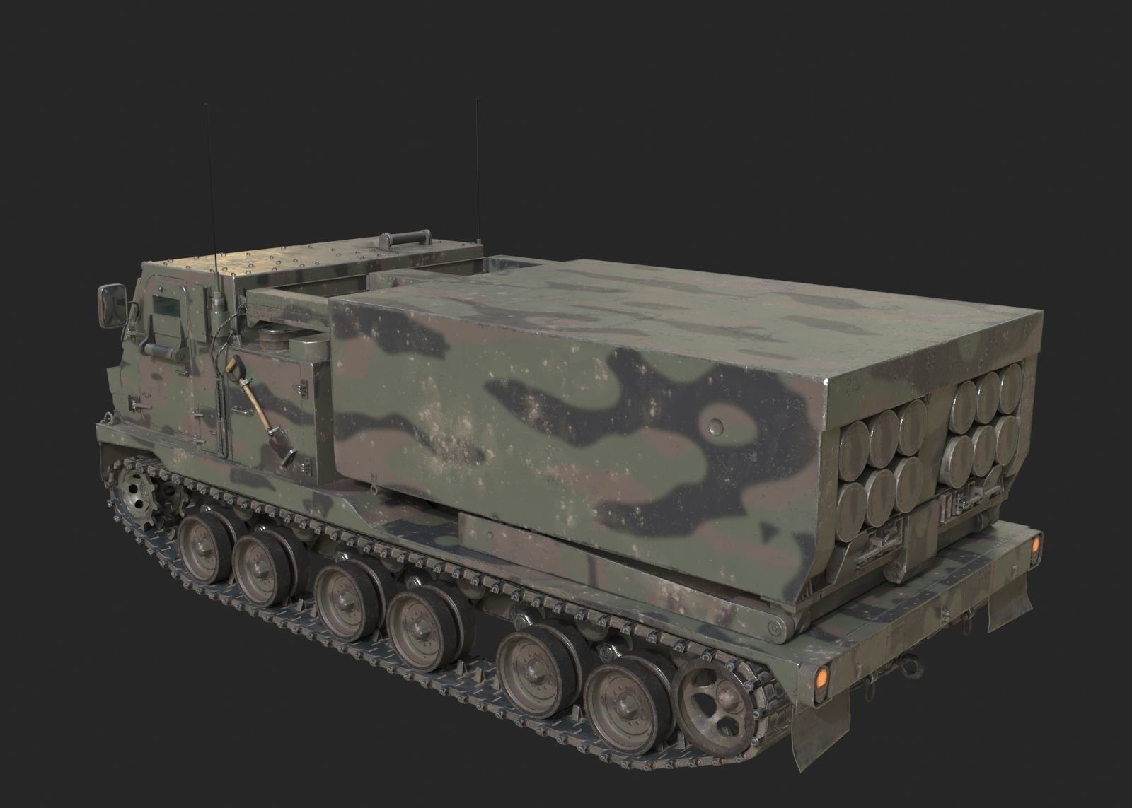 3D model 3 coatings of USA ARMY M270 Multiple Launch Rocket System MLRS ...