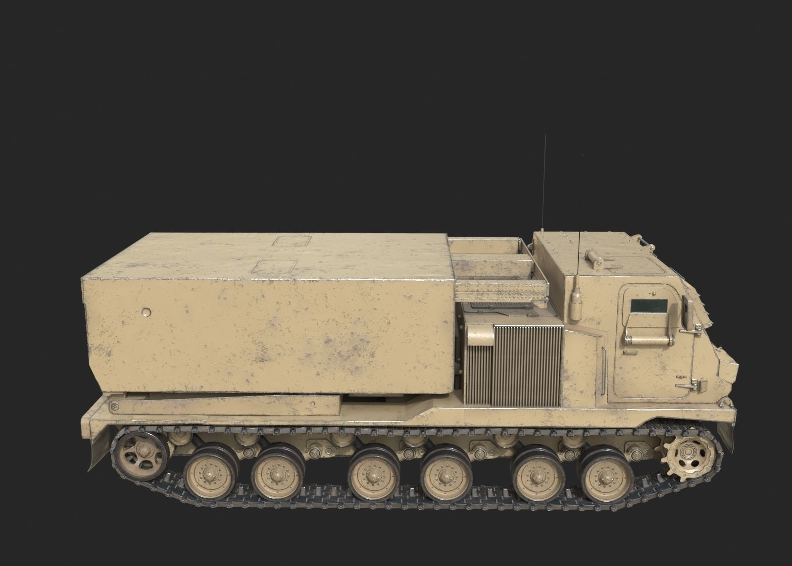 3D model 3 coatings of USA ARMY M270 Multiple Launch Rocket System MLRS ...