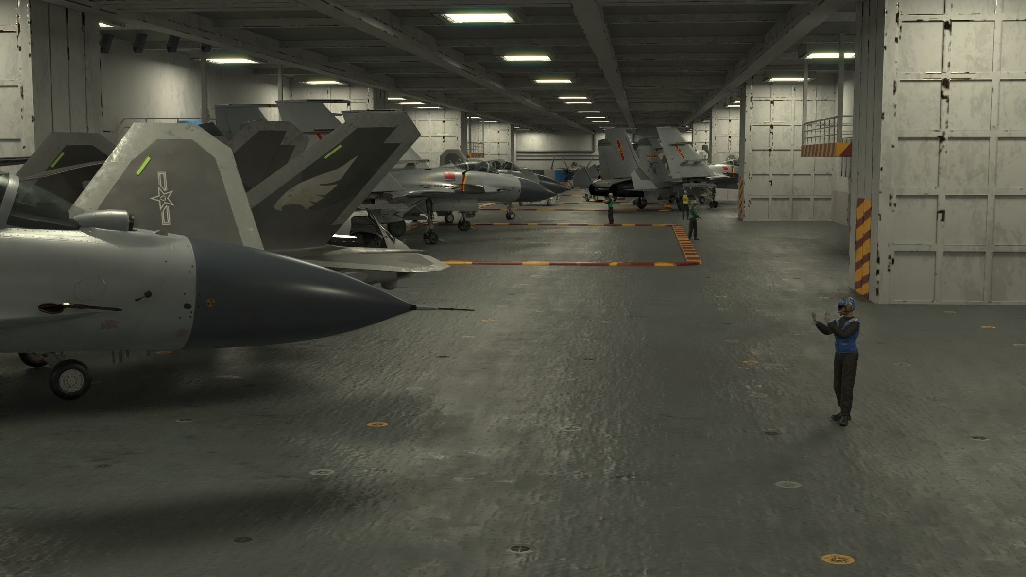 3D model PLA NAVY Type 003 class aircraft carrier Fujian ship CV18 VR ...