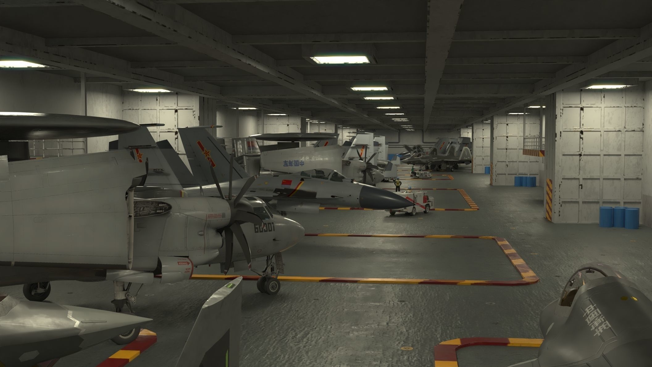 3D model PLA NAVY Type 003 class aircraft carrier Fujian ship CV18 VR ...