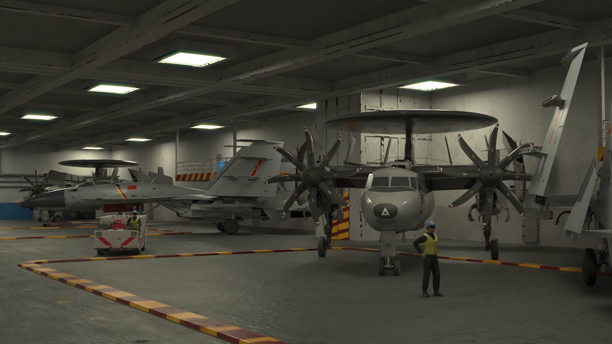 3D model PLA NAVY Type 003 class aircraft carrier Fujian ship CV18 VR ...