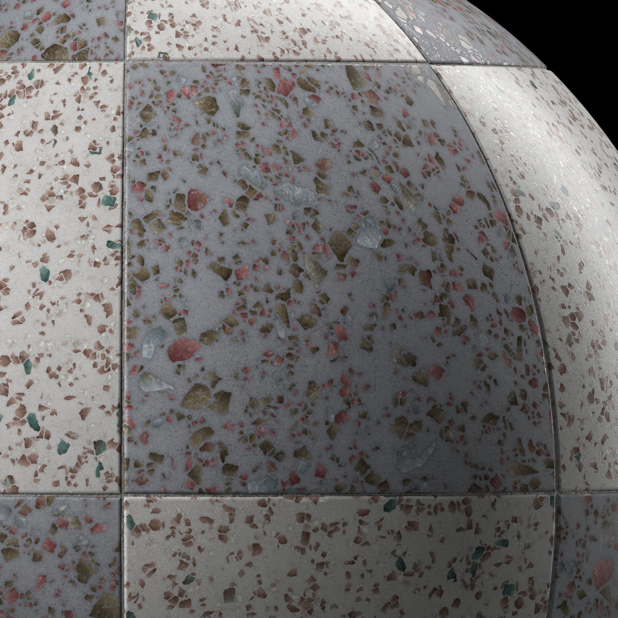 Texture Terrazzo Materials 26- Terrazzo Tiling - Sbasr Pbr 4k Seamless ...