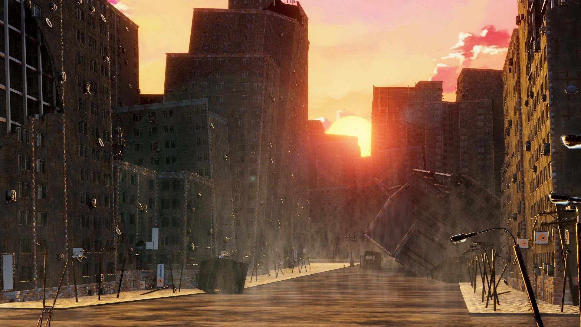 destroyed city 3D model | CGTrader